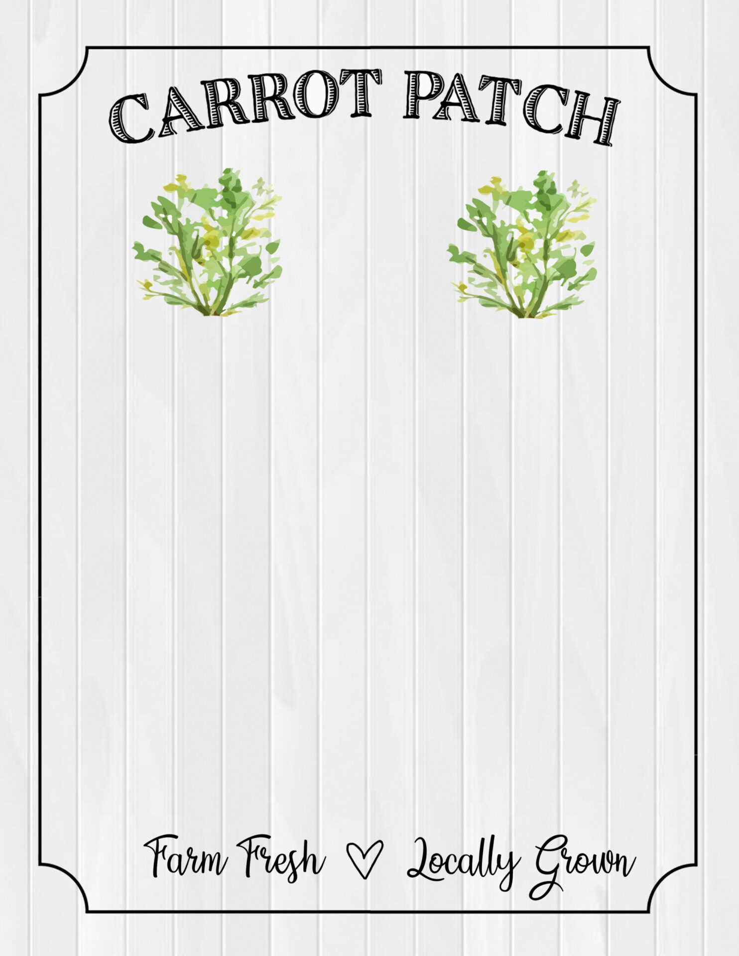 FREE Carrot Patch Baby and Toddler Footprint Art