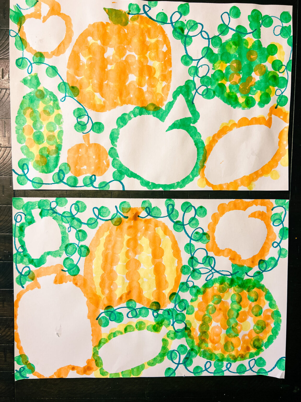 Easy and Fun Pumpkin Dot Art with FREE Pumpkin Pattern - Mason Jar of ...