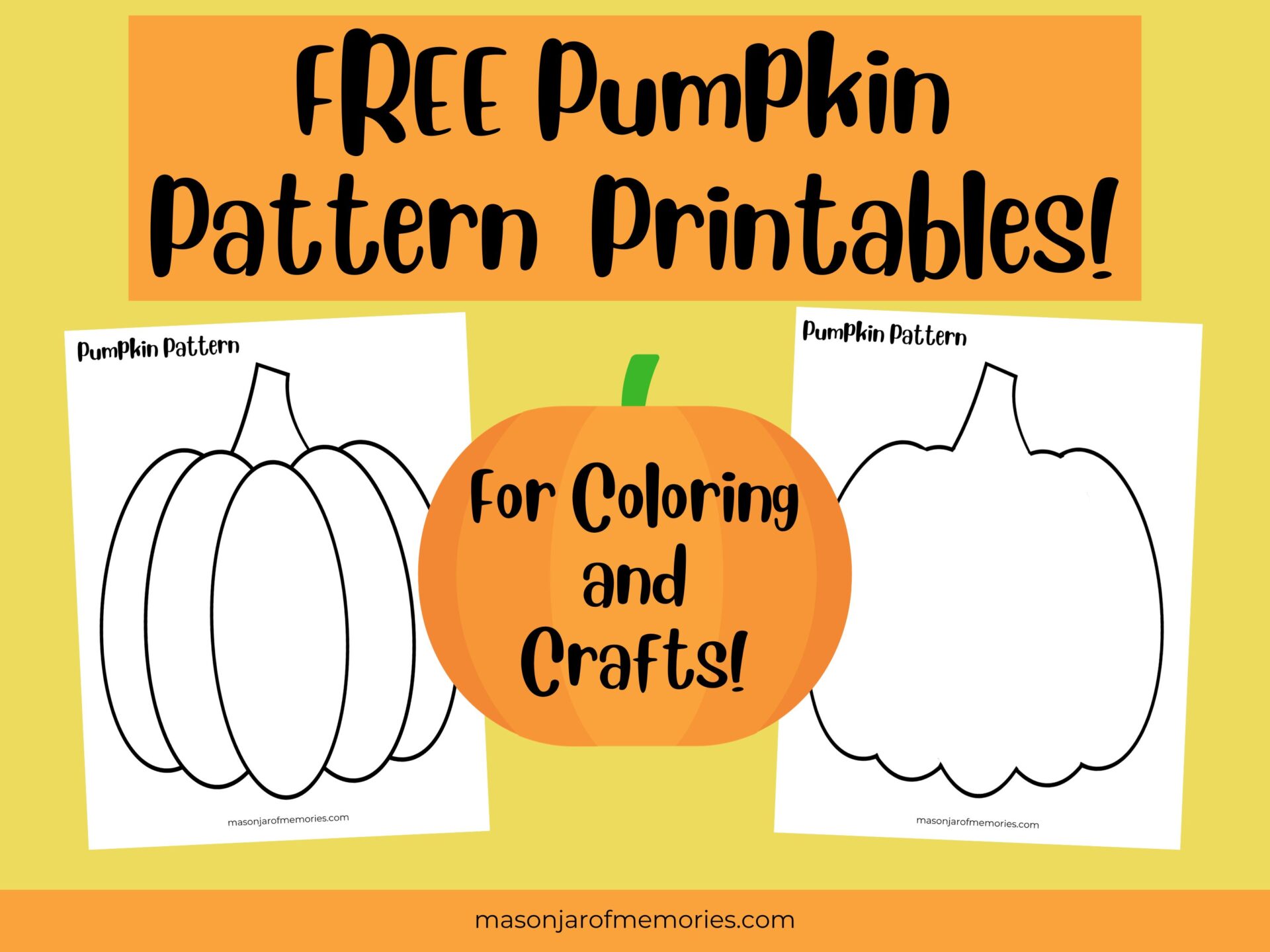Easy and Fun Pumpkin Dot Art with FREE Pumpkin Pattern - Mason Jar of ...
